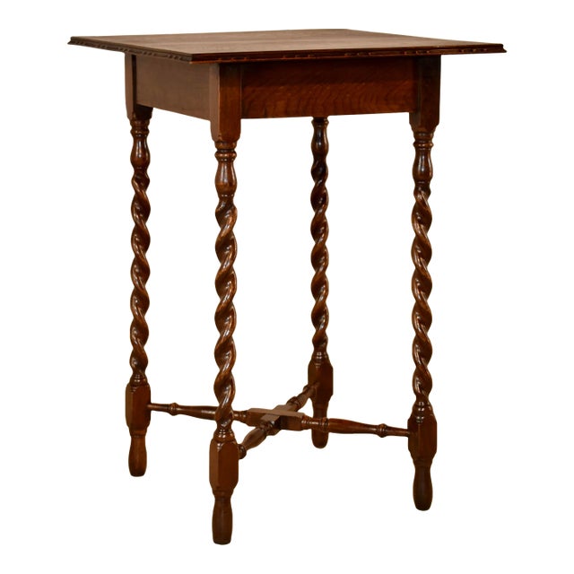 Circa 1900 English Oak Side Table | Chairish