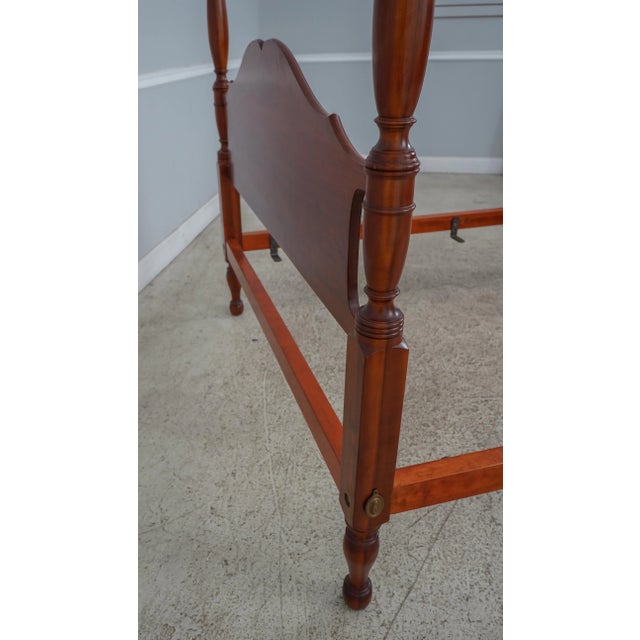 Nathan Margolis Bench Made Cherry Full Size Poster Bed | Chairish