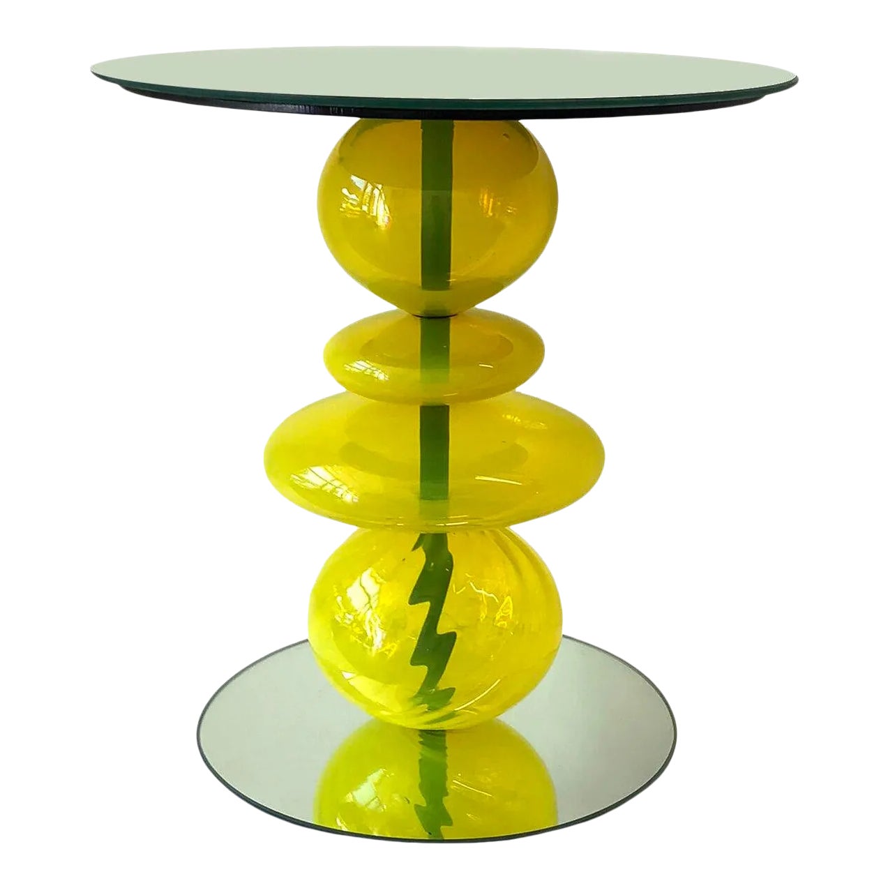 Abacus Glass Accent Table by the Drawing Room Atl in Finish Canary ...