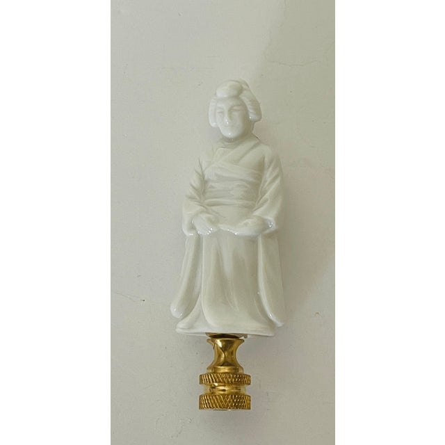 1940s Chinese Porcelain Quan Yin Lamp Finial | Chairish