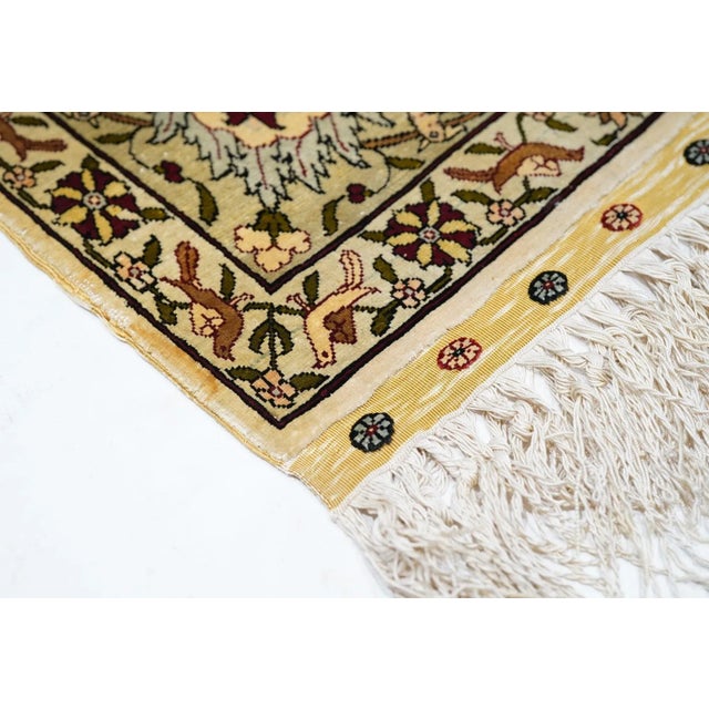 Extremely Fine Turkish Silk Hereke Rug 3'4'' X 5'0'' | Chairish