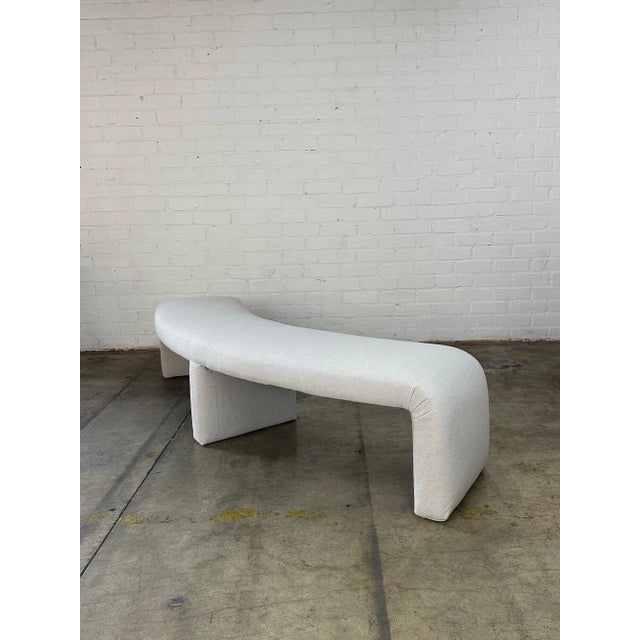 Handcrafted Curved Waterfall Bench | Chairish