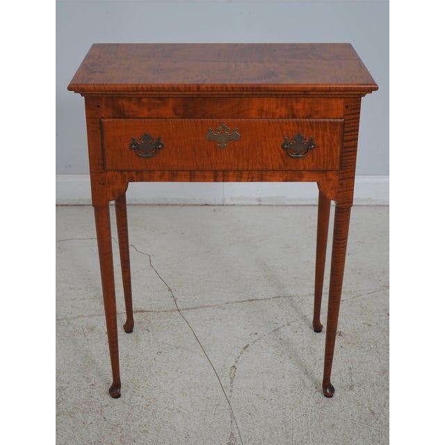 Tiger Maple 1 Drawer Country Hall Table | Chairish