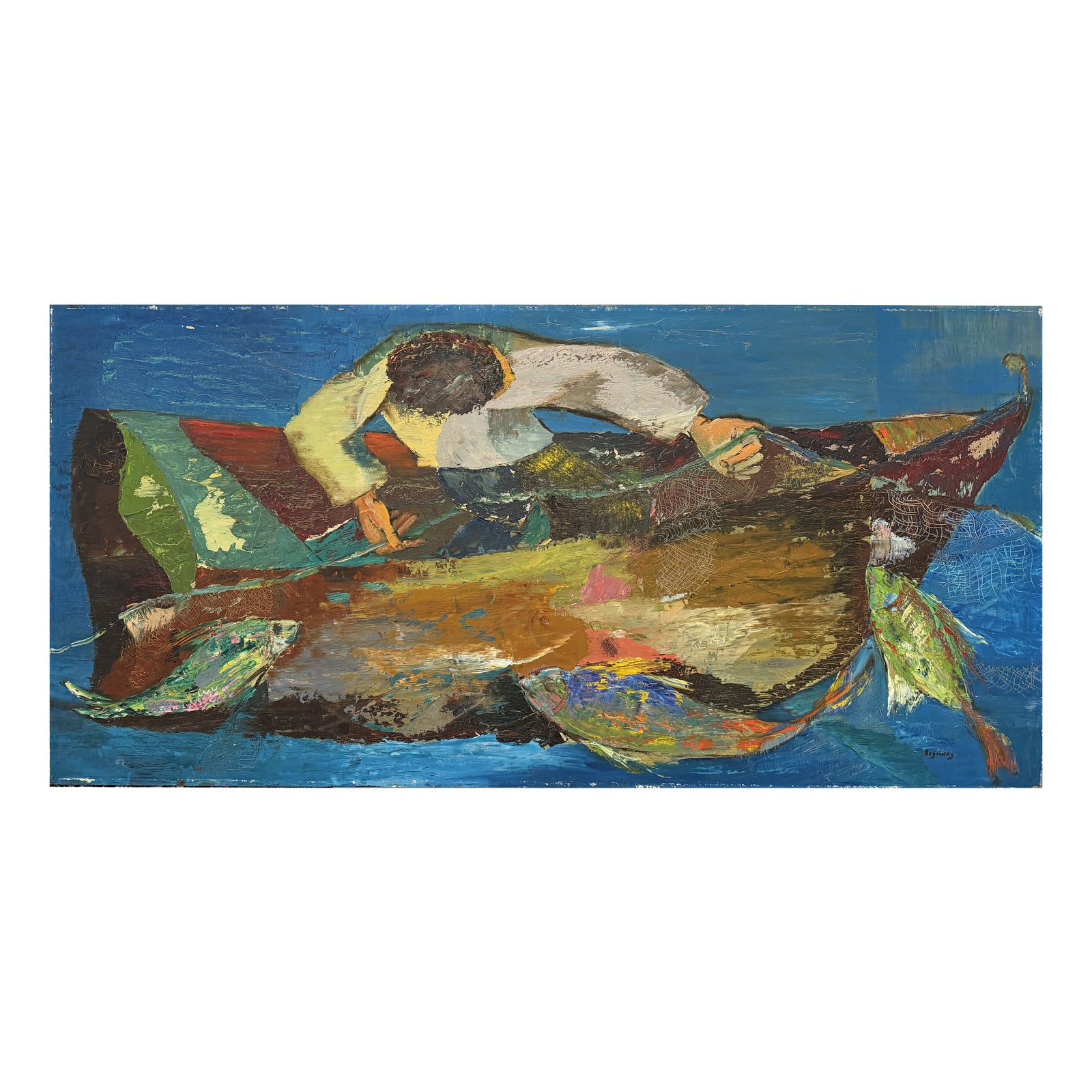 Alfred Rogoway, Figurative Composition, 1960, Oil Painting | Chairish