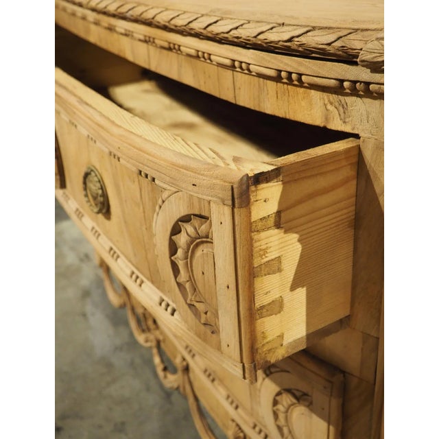 Circa 1870 Louis XVI Style Bleached Walnut Drapery Swag Commode From ...