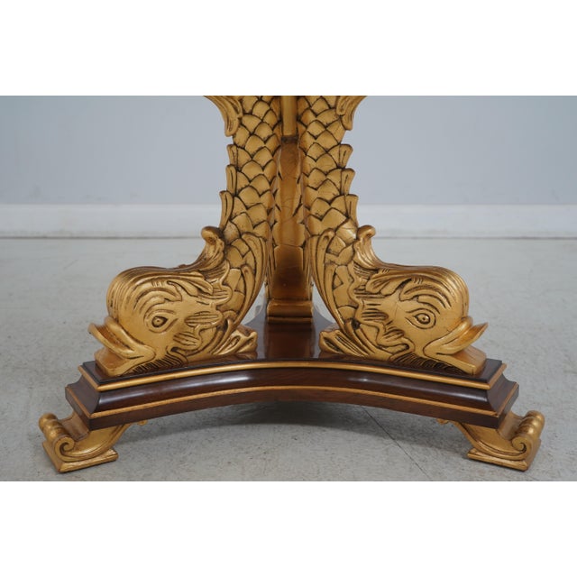 Karges Dolphin Base Round Center Dining Room Table | Chairish