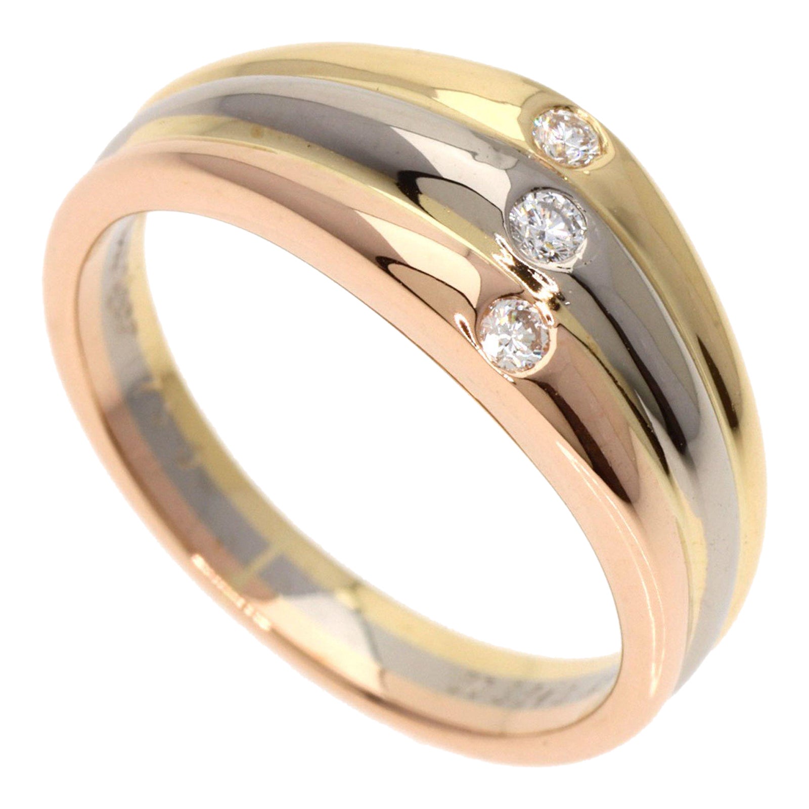 Cartier Three Color Ring Size 4.5 | Chairish