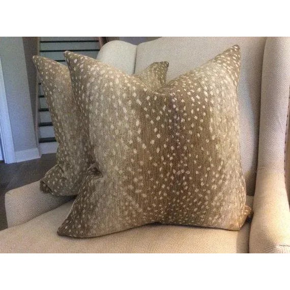 Antelope Chenille Pillows - a Pair | Chairish