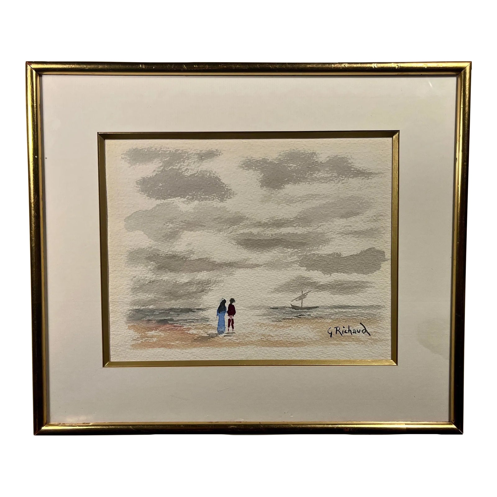 Original Vintage Impressionist Watercolor Painting by Georges Richaud ...