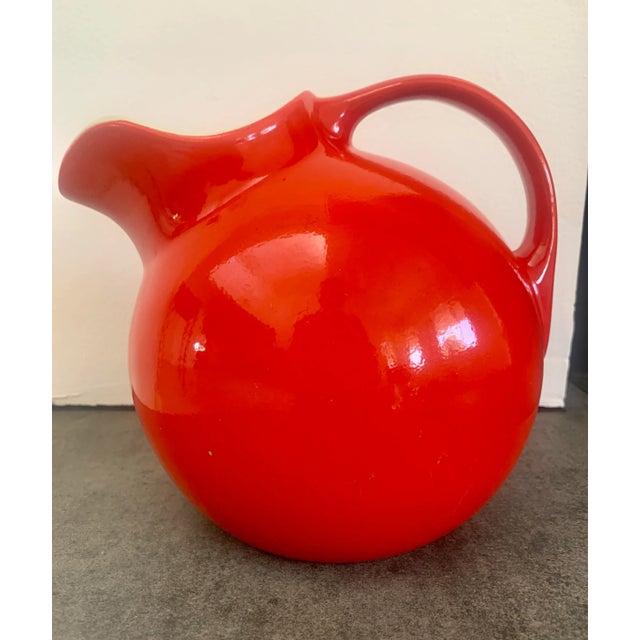 Hall Vintage Red Ball Pitcher 633 | Chairish