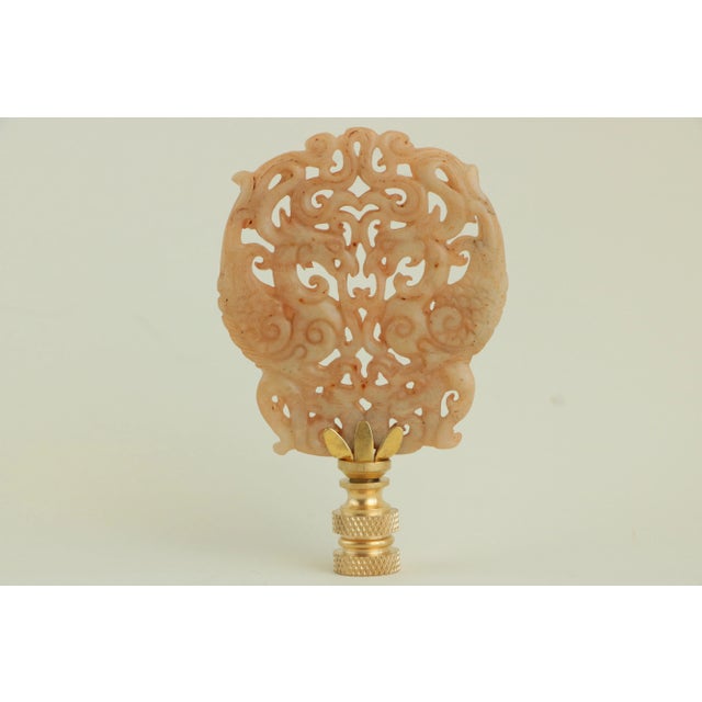 Chinese Carved Stone Lamp Finials - a Pair | Chairish