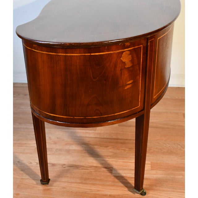 1900s Antique English Hepplewhite Mahogany Inlaid Writing Desk / Office ...
