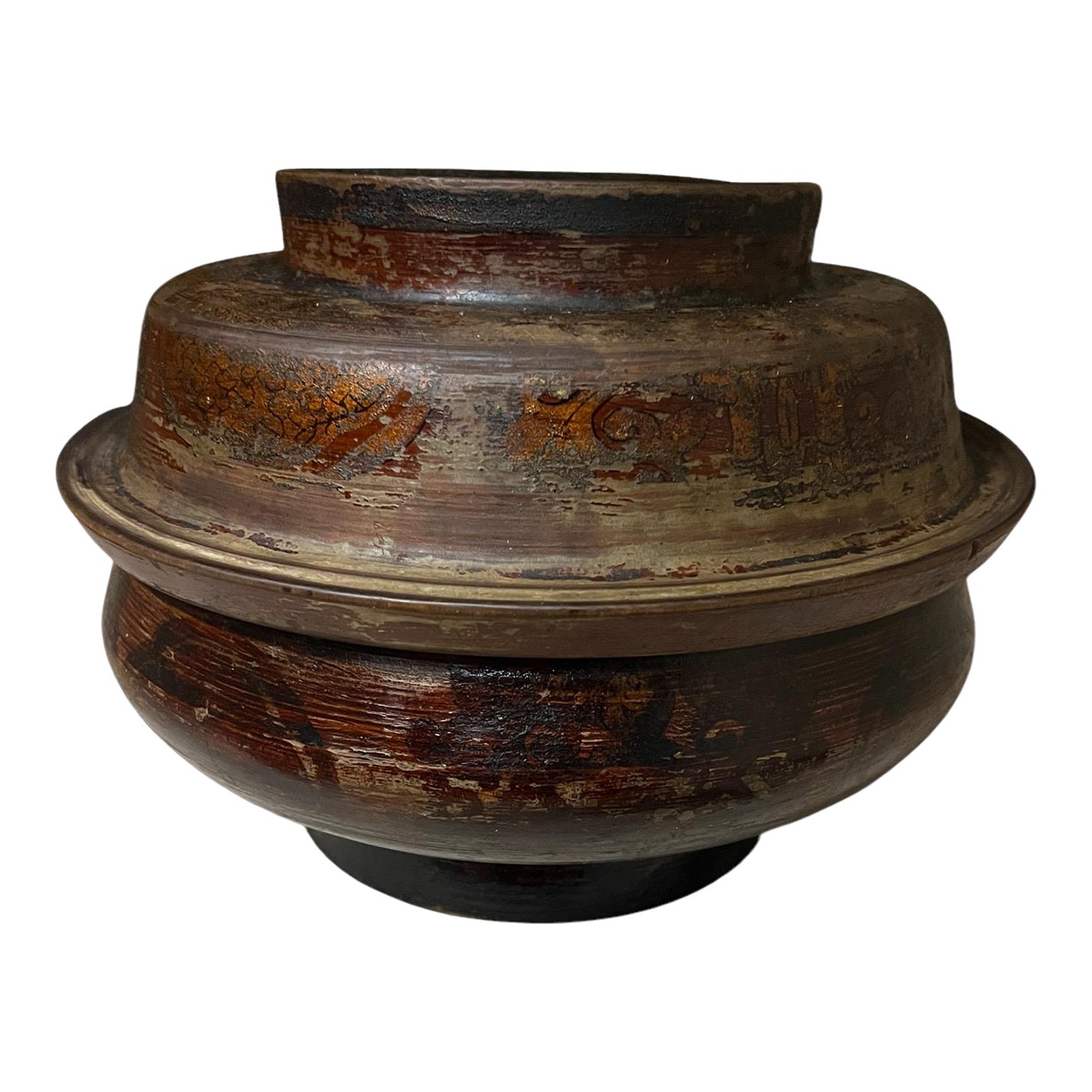 Large Antique Tibetan Tsampa Bowl | Chairish