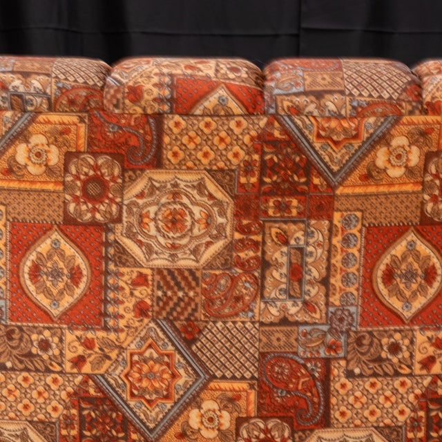 Vintage 1978 Schweiger Velvet Paisley Print Loveseat | Chairish
