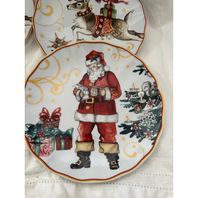 Williams Sonoma Twas The Night Before Christmas Salad Plates A Set
