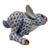 Herend Blue Fishnet "Fleeing Rabbit" Figurine | Chairish