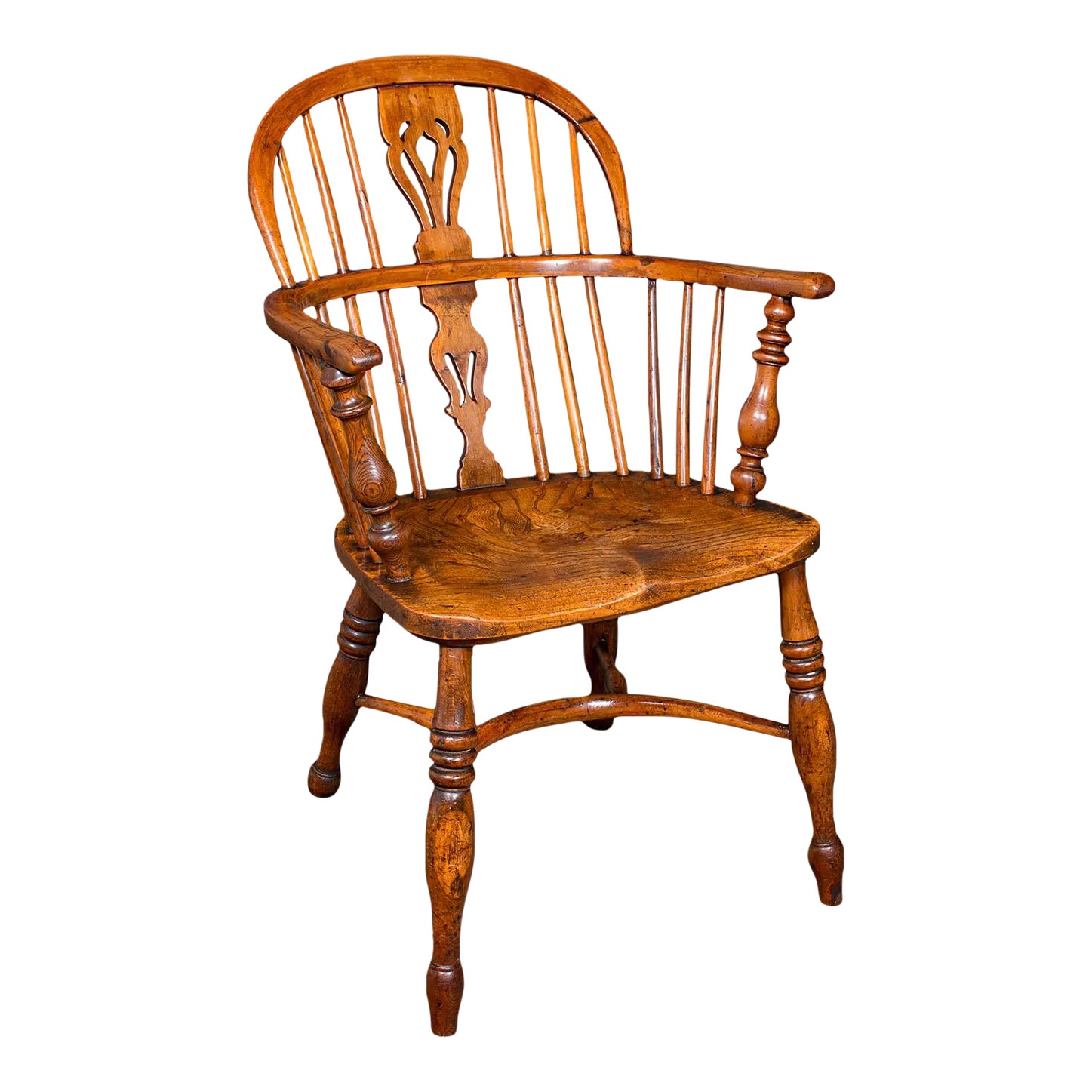 1850's Antique Low Back Windsor Chair | Chairish
