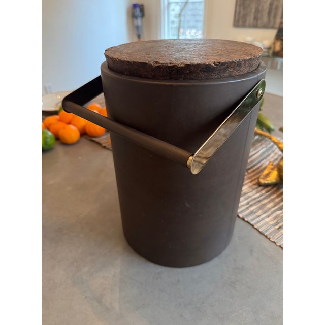 Vintage Georges Briard Cork Lid Ice Bucket With Metal Handle ...