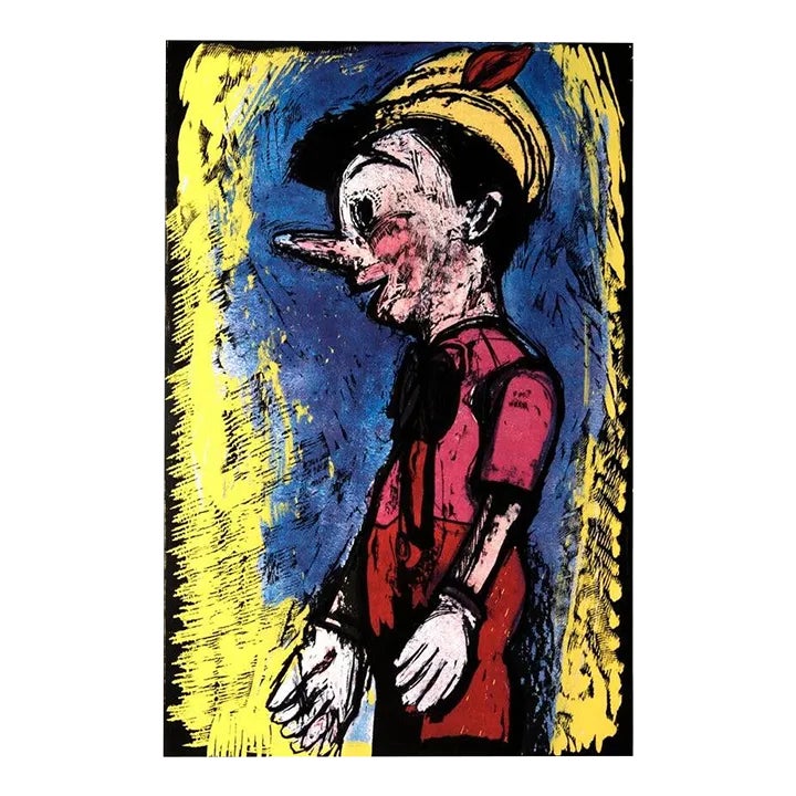 Jim Dine Pinocchio, 2008 - Signed | Chairish
