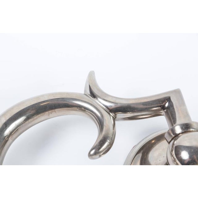 Large Nickel Door or Furniture Handle | Chairish