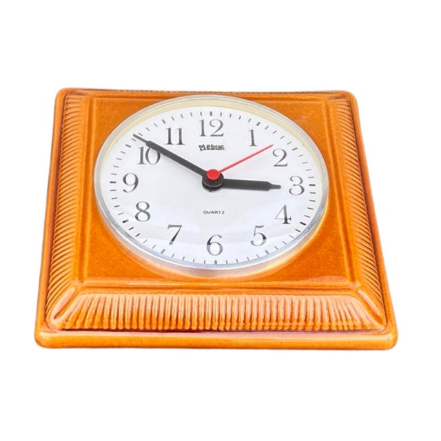 Ceramic Wall Clock, Mebus, Germany, 1970s. | Chairish