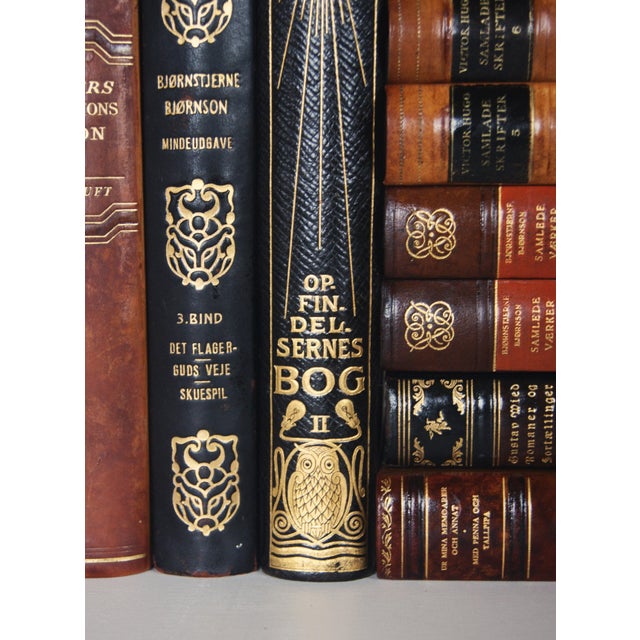 94 Fine Antique Leather Books From Early 1900 With Decorative Gilding ...