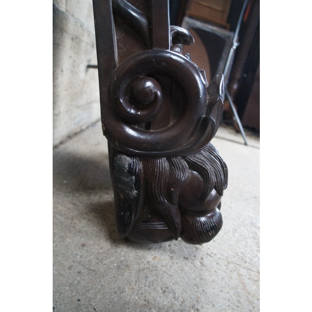 Set of 2 Vintage Architectural Lion Head Corbels Columns Pillars ...