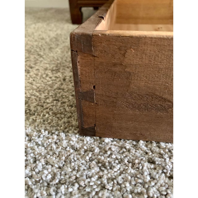 Antique Foo Dog Lion Chinese Carved Table Foo Dogs | Chairish