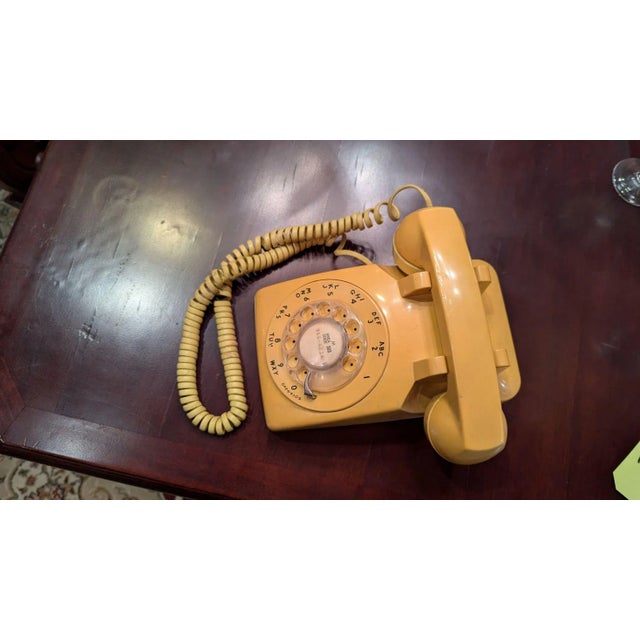 1970's Yellow Rotary Phone | Chairish