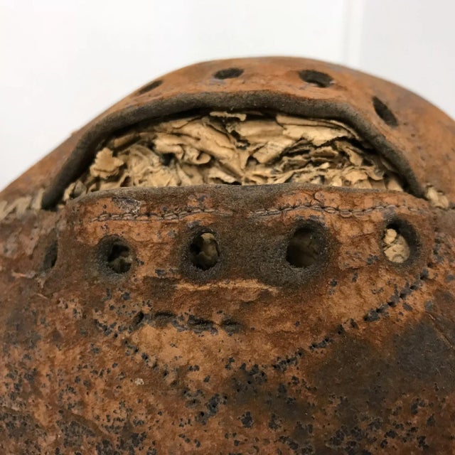 1920s Distressed Leather Soccer Medicine Ball | Chairish