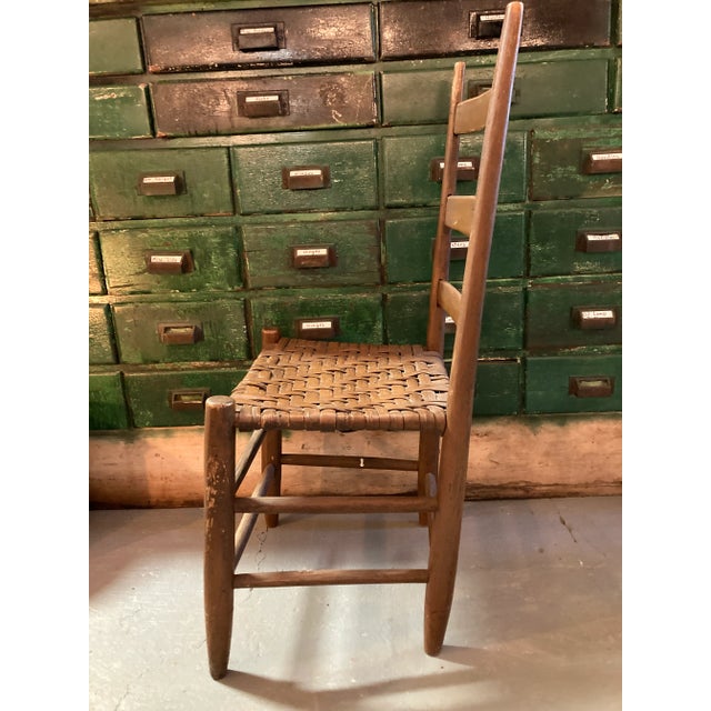 Antique Woven Reed Seat Chair | Chairish
