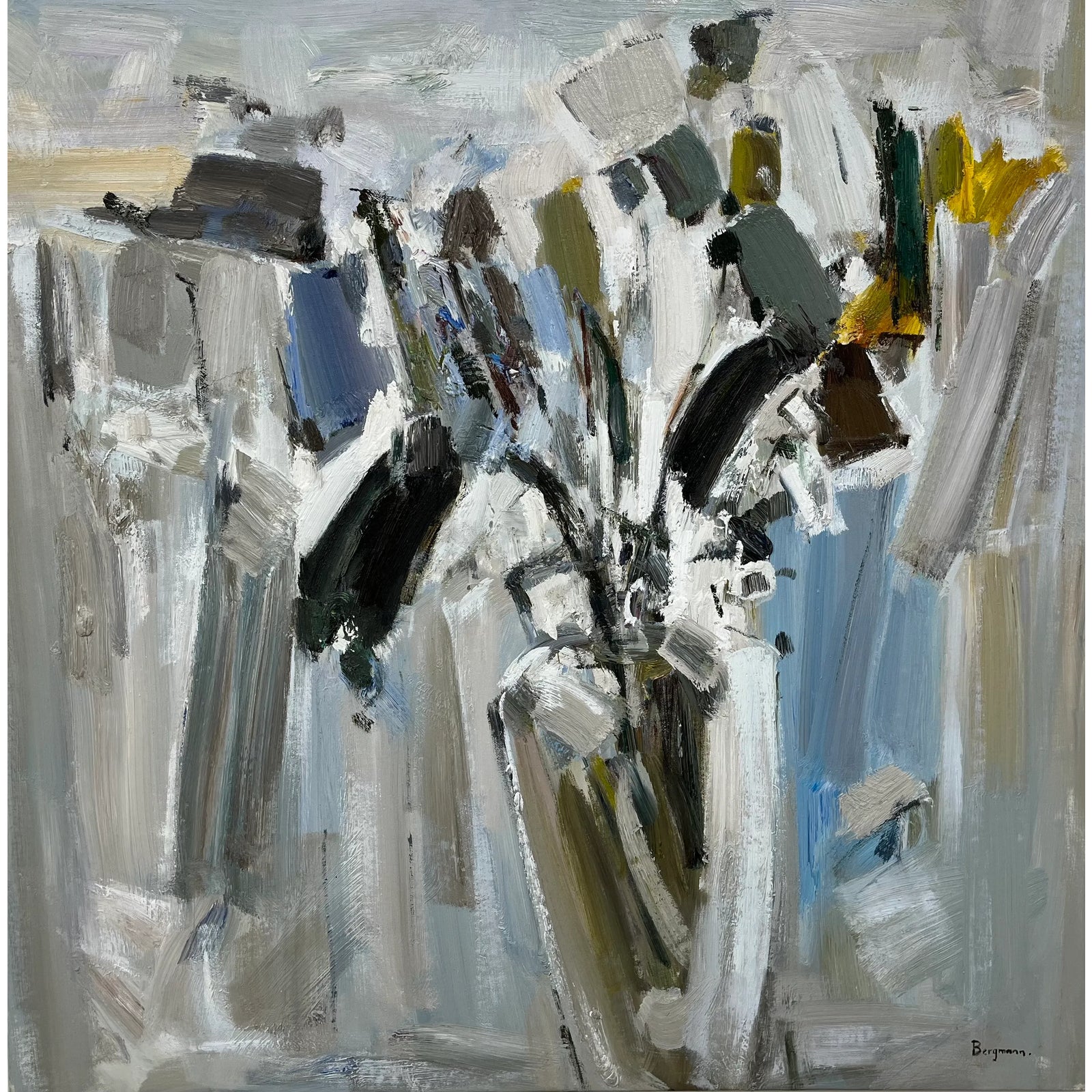 Floral Abstract Original Oil Painting | Chairish