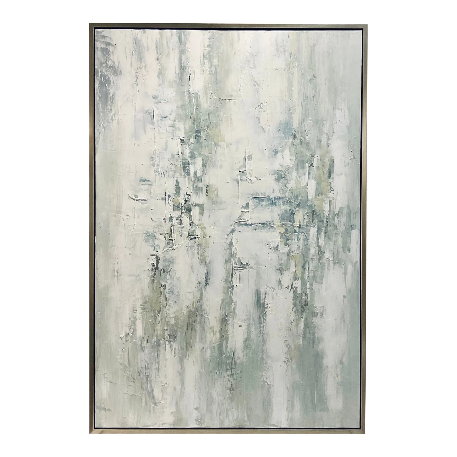 Abstract Modern Shades of Gray “Heaven” Acrylic Painting | Chairish
