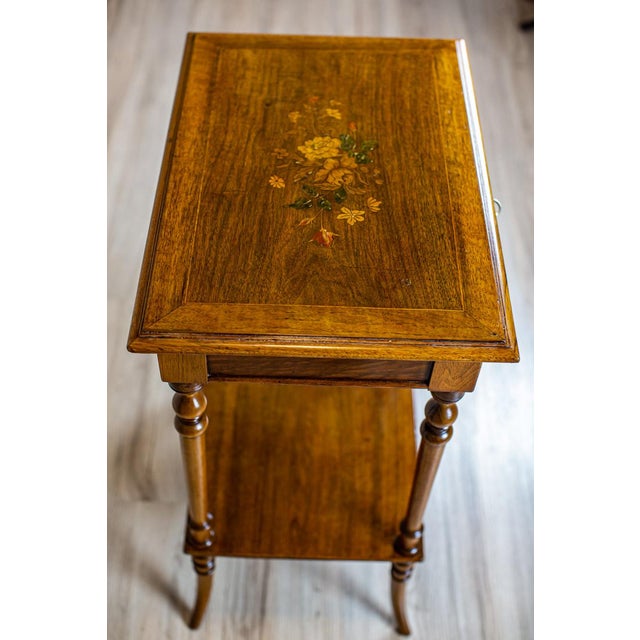 19th Century Vintage Table With Inlaid Top | Chairish