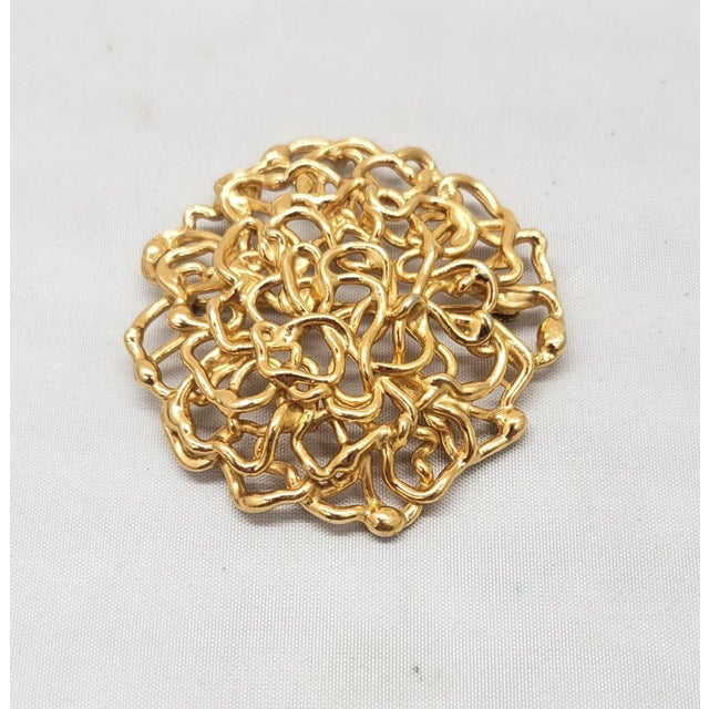 Vintage Signed Napier "Tangled Gold" Brooch, Circa 1967 Ad Piece | Chairish