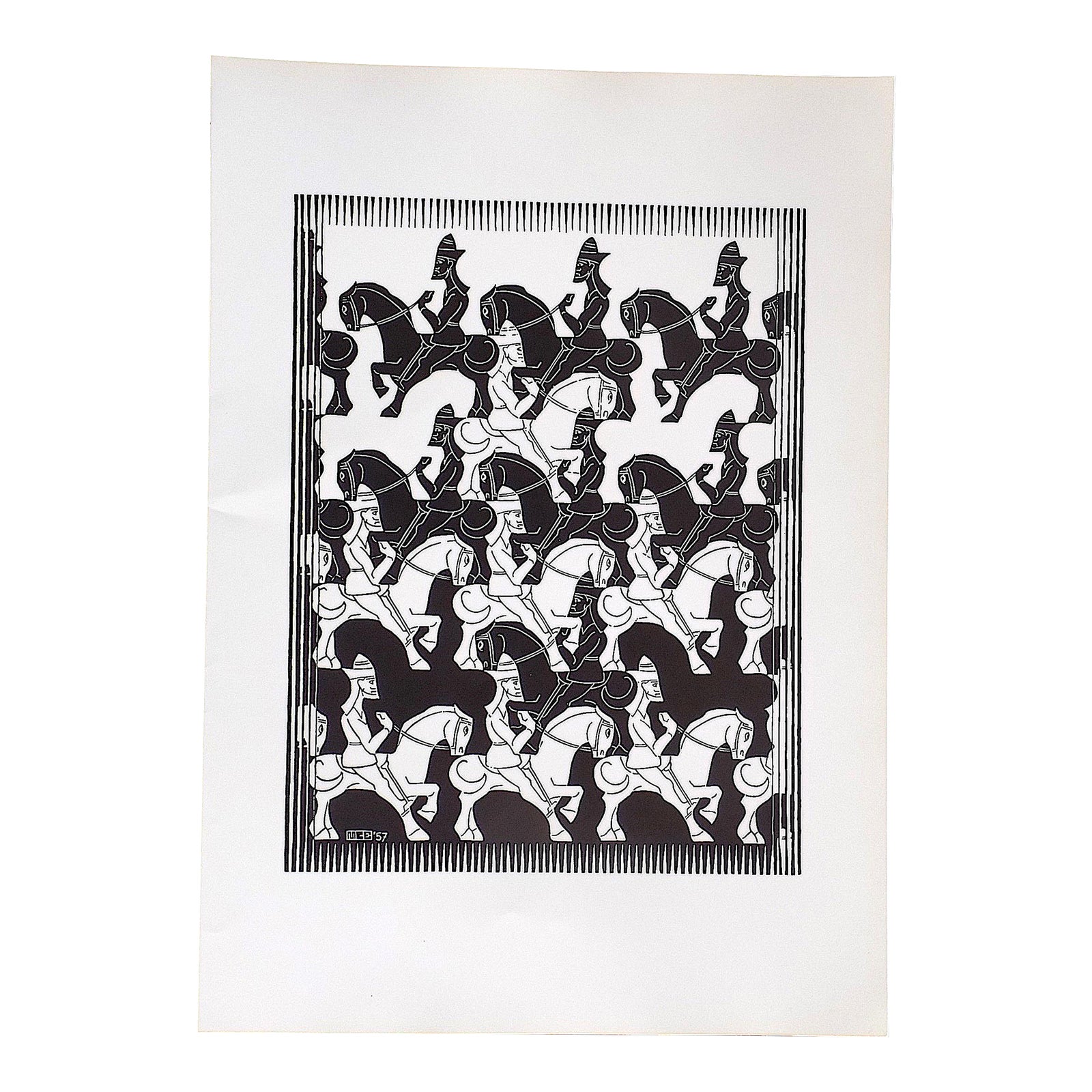 Vintage 20th Century Signed/Dated M. C. Escher Lithograph - "Regular ...