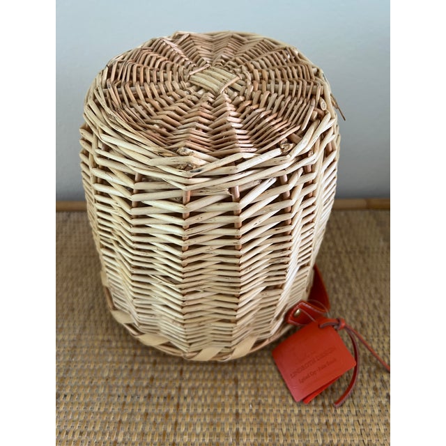 Birkin Rattan Basket, Orange | Chairish