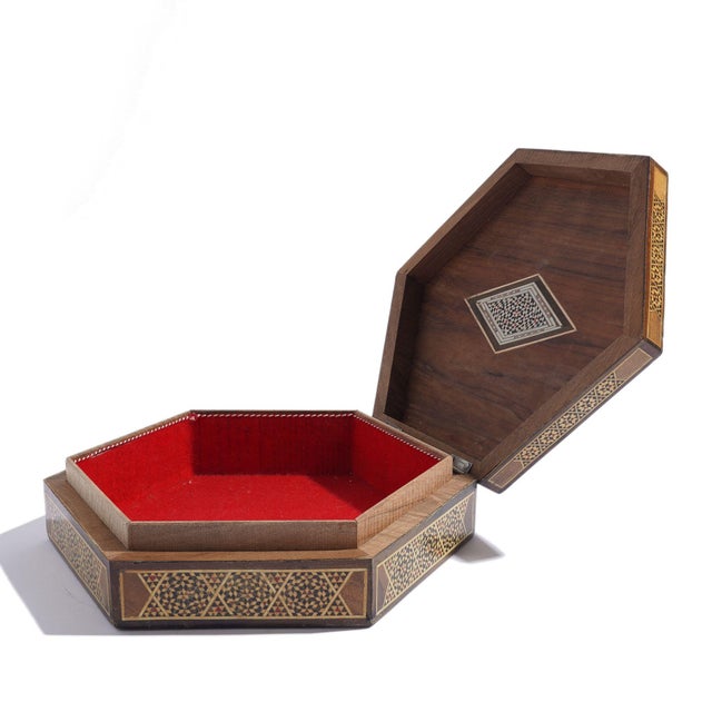 Vintage Octagonal Damascus Box | Chairish