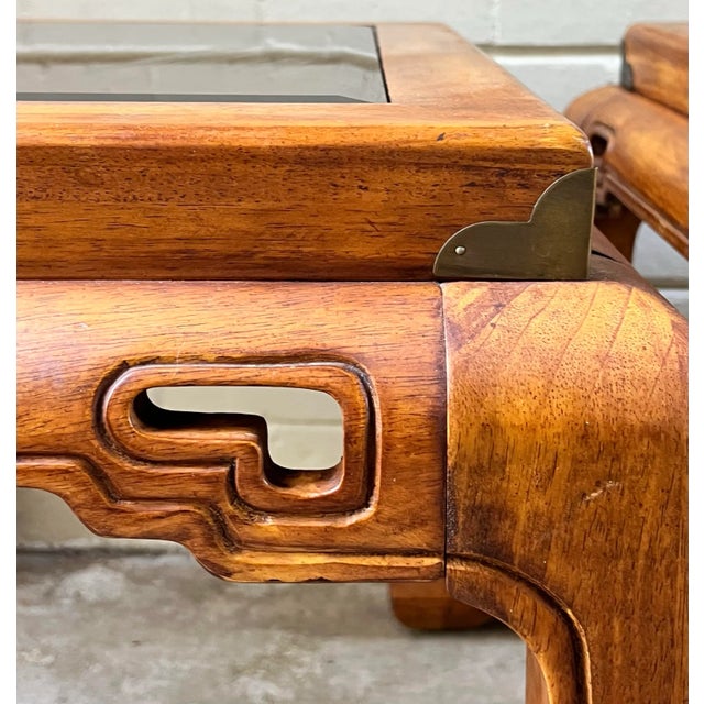 Late 20th Century Vintage Chinoiserie Chow Leg Ming Style Side Tables ...