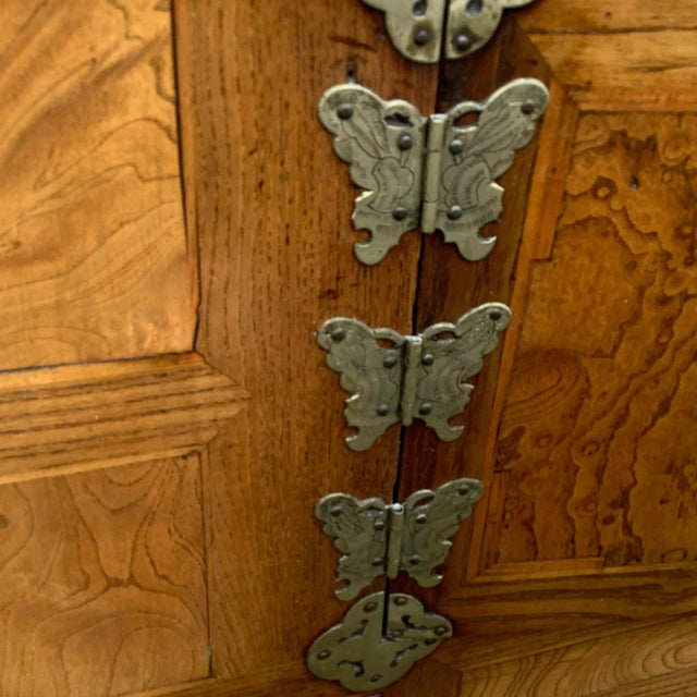 Late 19th Century Antique Korean Asian Beryl Wood Butterfly and Bats ...