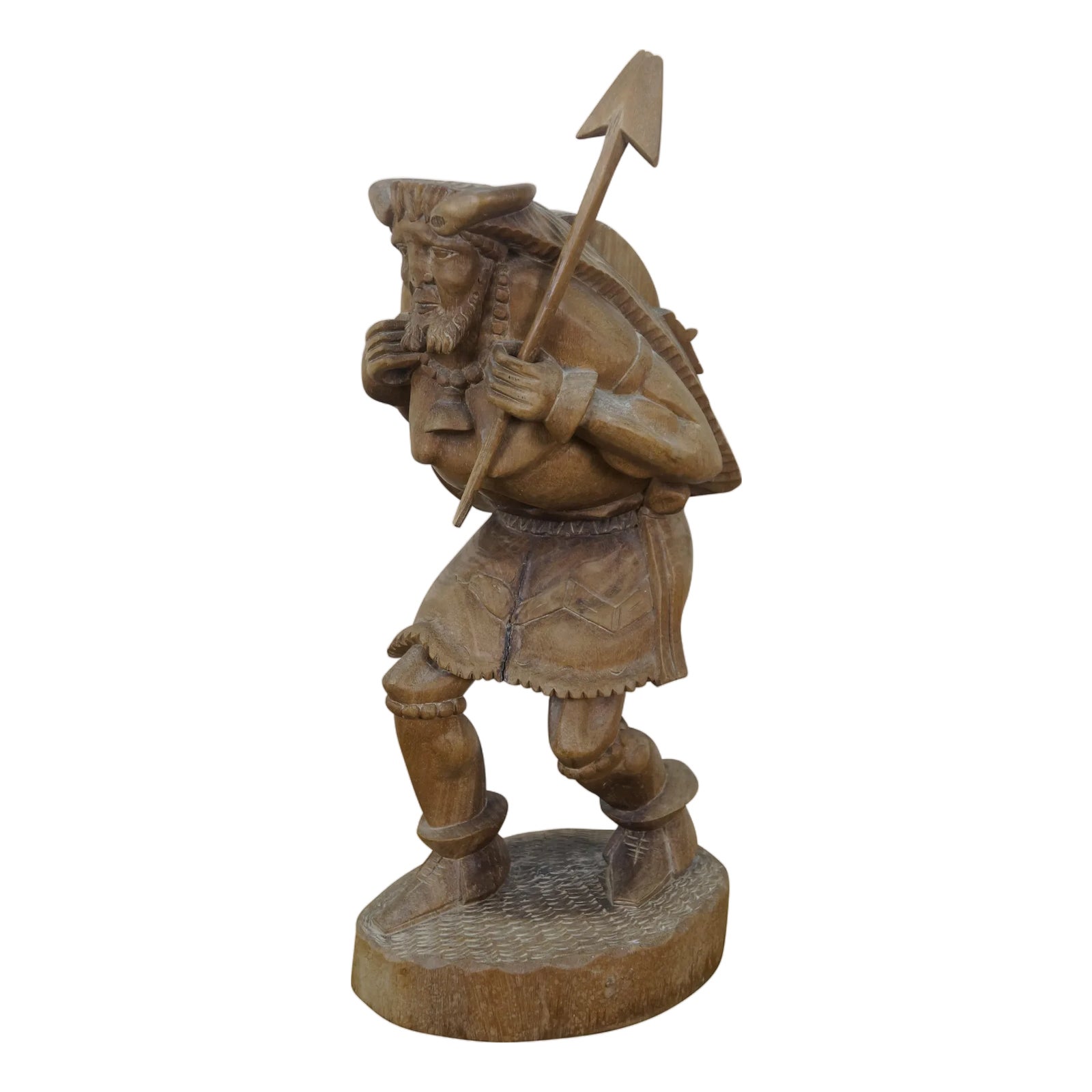 Mid 20th Century Ecuadorian Folk Art Carved Mahogany Inca Warrior ...