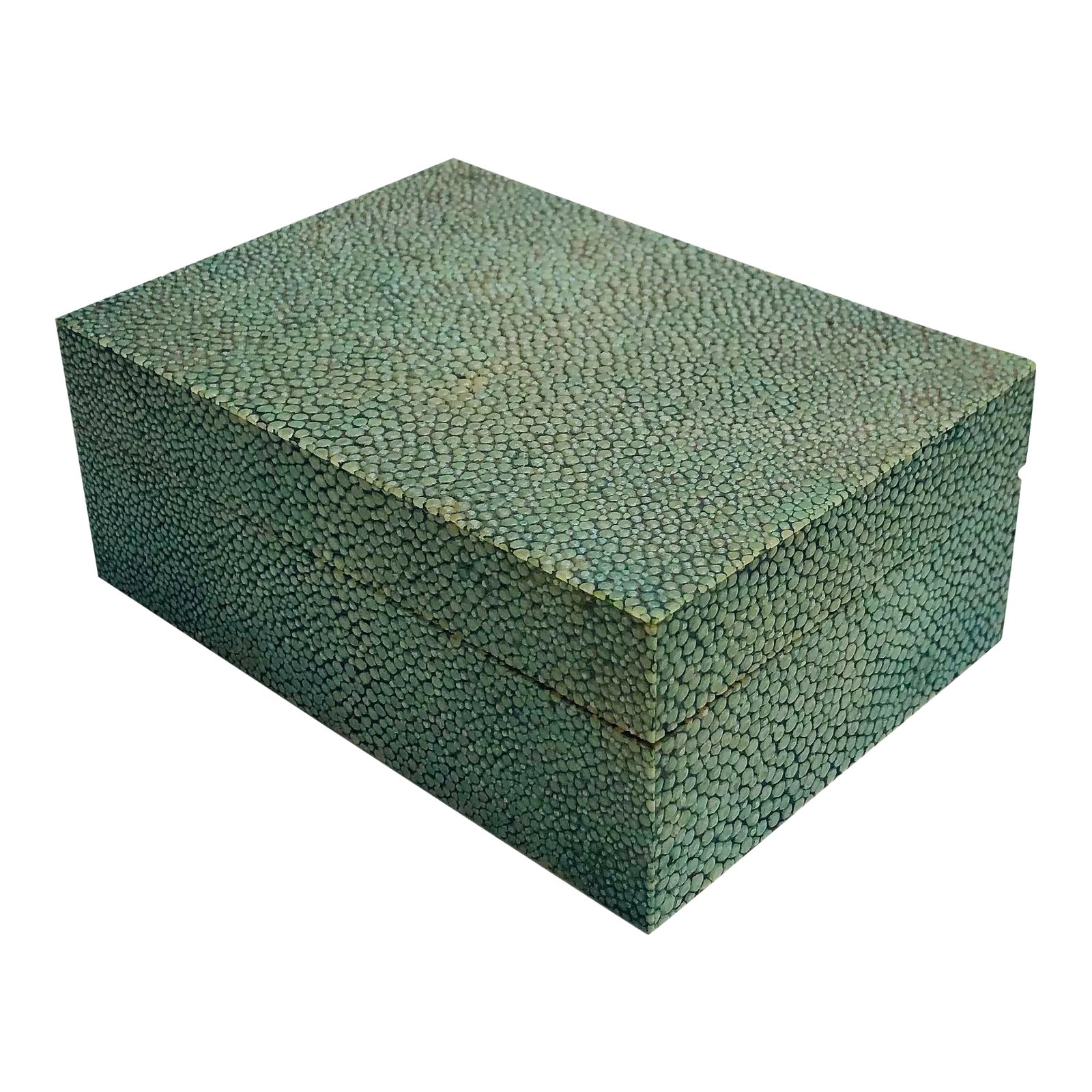 1920s Green Shagreen Music Box | Chairish