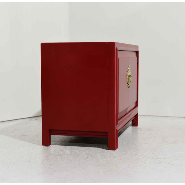 Mid Century Chinoiserie Table Nightstand by Red Lion Table Company in ...