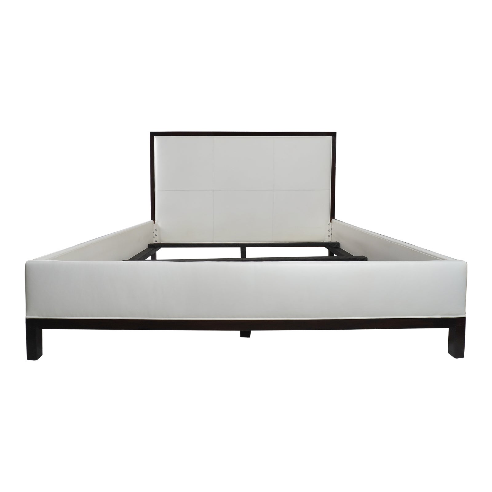 Custom Ny Designer Leather King Size Bed Frame | Chairish