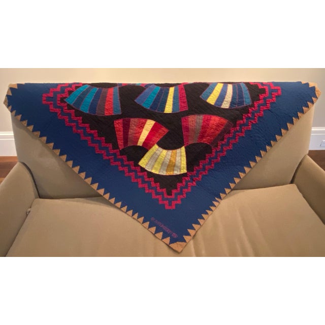 Vintage 1990s Judi Boisson Hand-Stitched American Country Throw Quilt ...