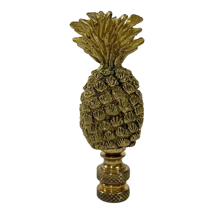 Vintage Brass Pineapple Motif Lamp Finial | Chairish