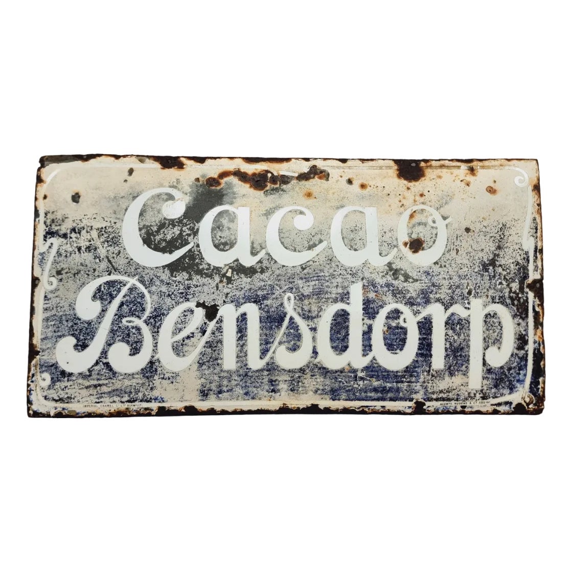 Antique Enamel Advertising Sign, 1900s | Chairish