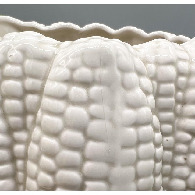 1980s Fitz and Floyd White Corn Ceramic Vegetable Pitcher | Chairish