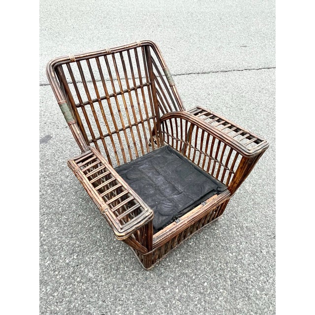 1930s Pair Art Deco Natural Rattan Split Reed Lounge Chairs | Chairish