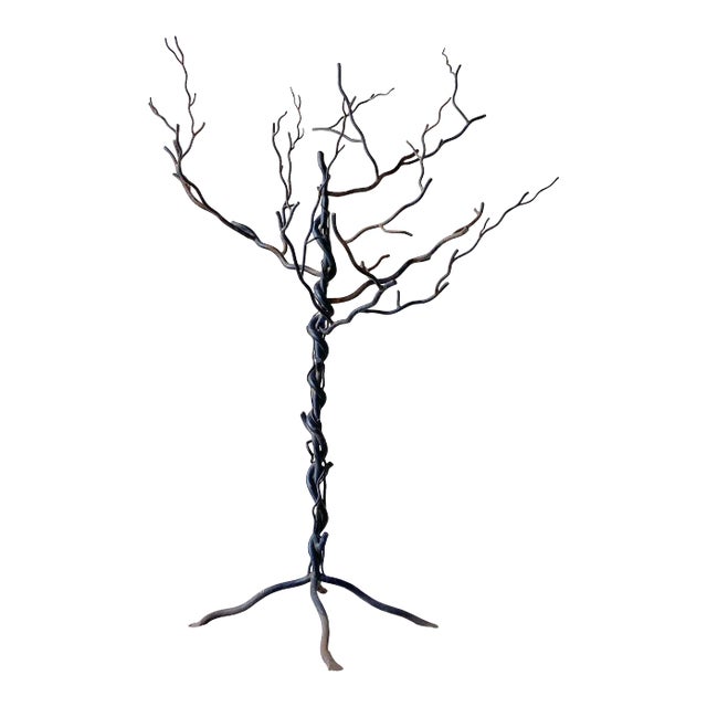 Vintage Hand Made Wrought Iron Tree Sculpture | Chairish